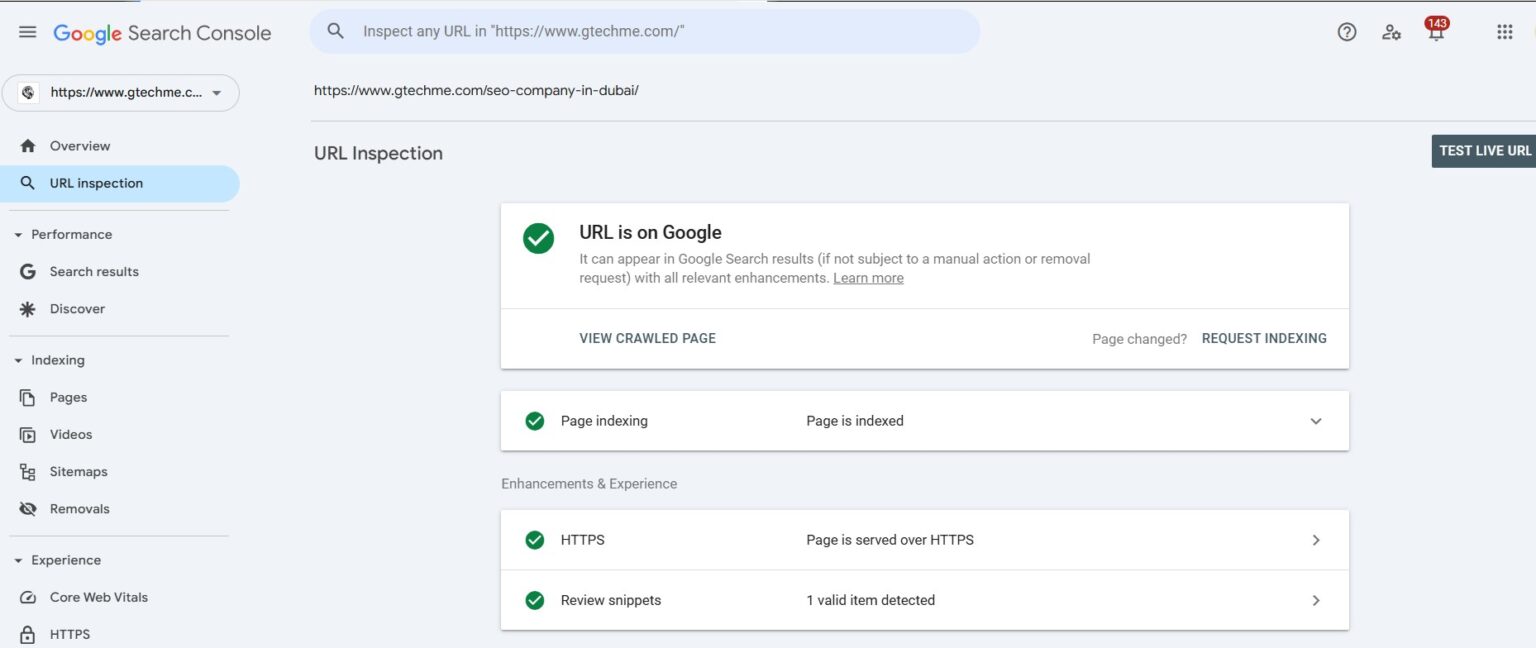 Google Crawler Test: Inspection Tool For URL Testing - GTECH