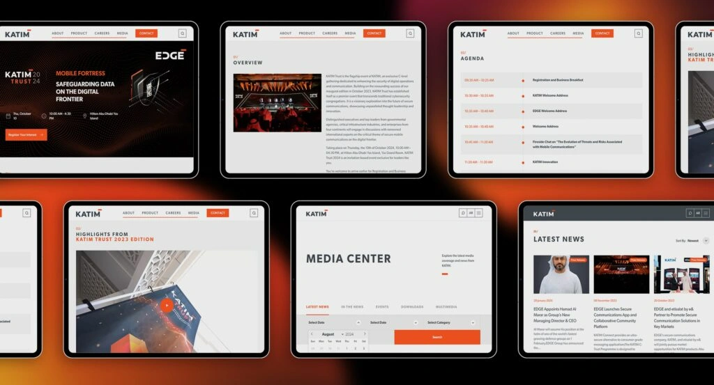 KATIM Secure Communications Website Design & Development