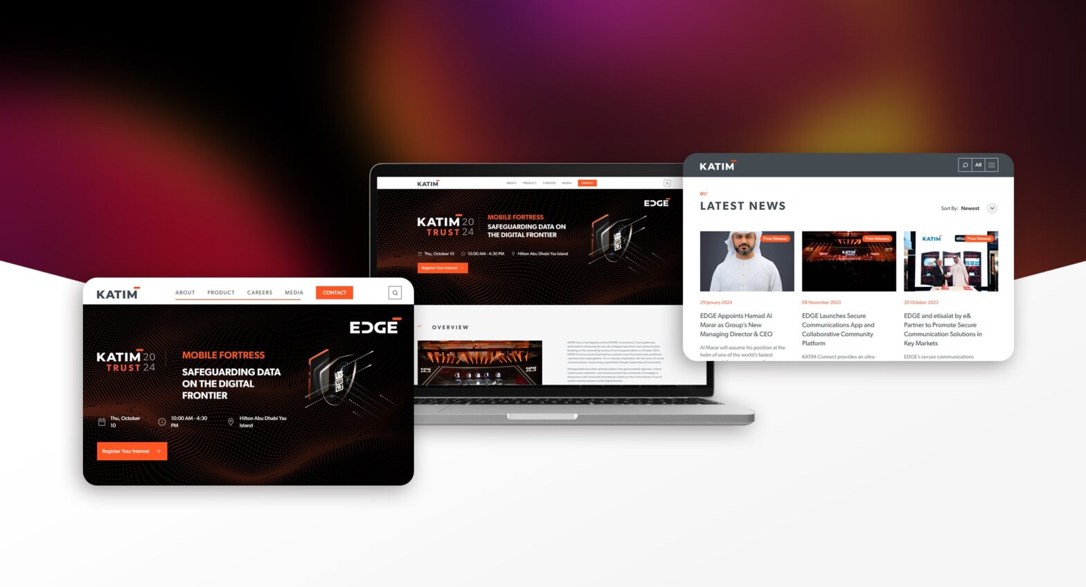 KATIM Secure Communications Website Design & Development